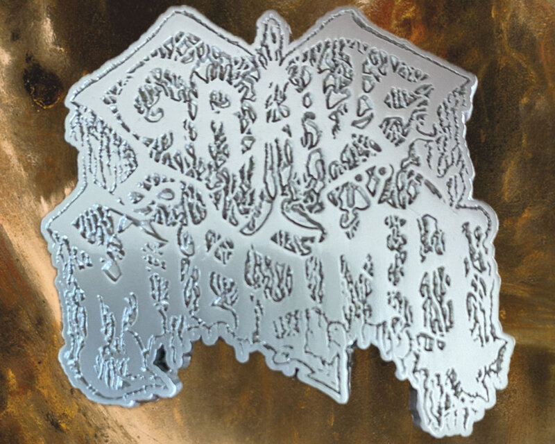 Monochrome Metal Logo Pin | Grave Miasma